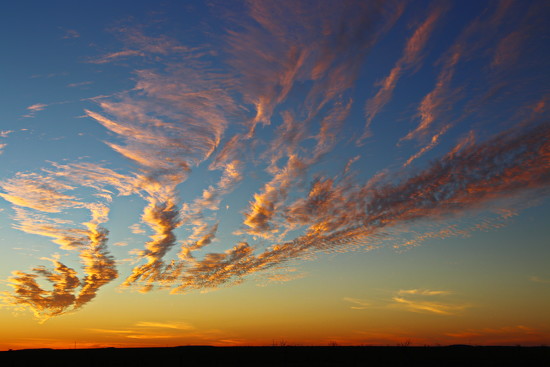 Sunset in Two Parts - Squiggly Clouds by Poppo Livy · 365 Project