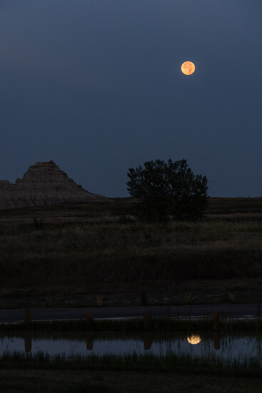 Full Moonset in the Badlands by Kate · 365 Project