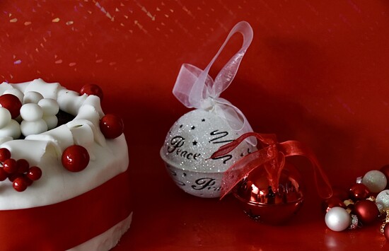 Christmas cake and baubles by Susan Wakely · 365 Project