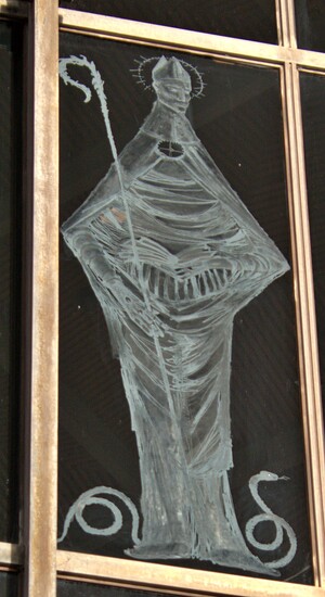 one of the etched glass panels on new cathedral by Olwynne · 365 Project