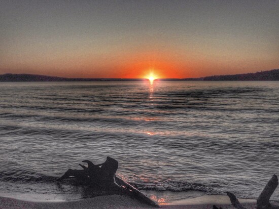 sunset, Munising Bay by amyK · 365 Project