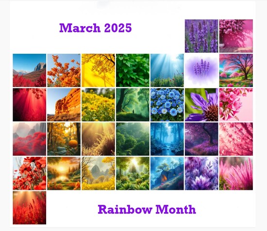 My rainbow month calendar by mittens (Marilyn) · 365 Project