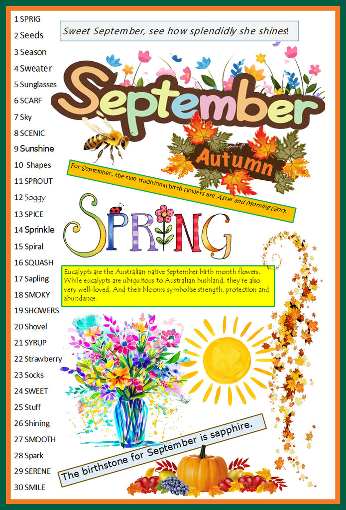 September Words by Annie D · 365 Project