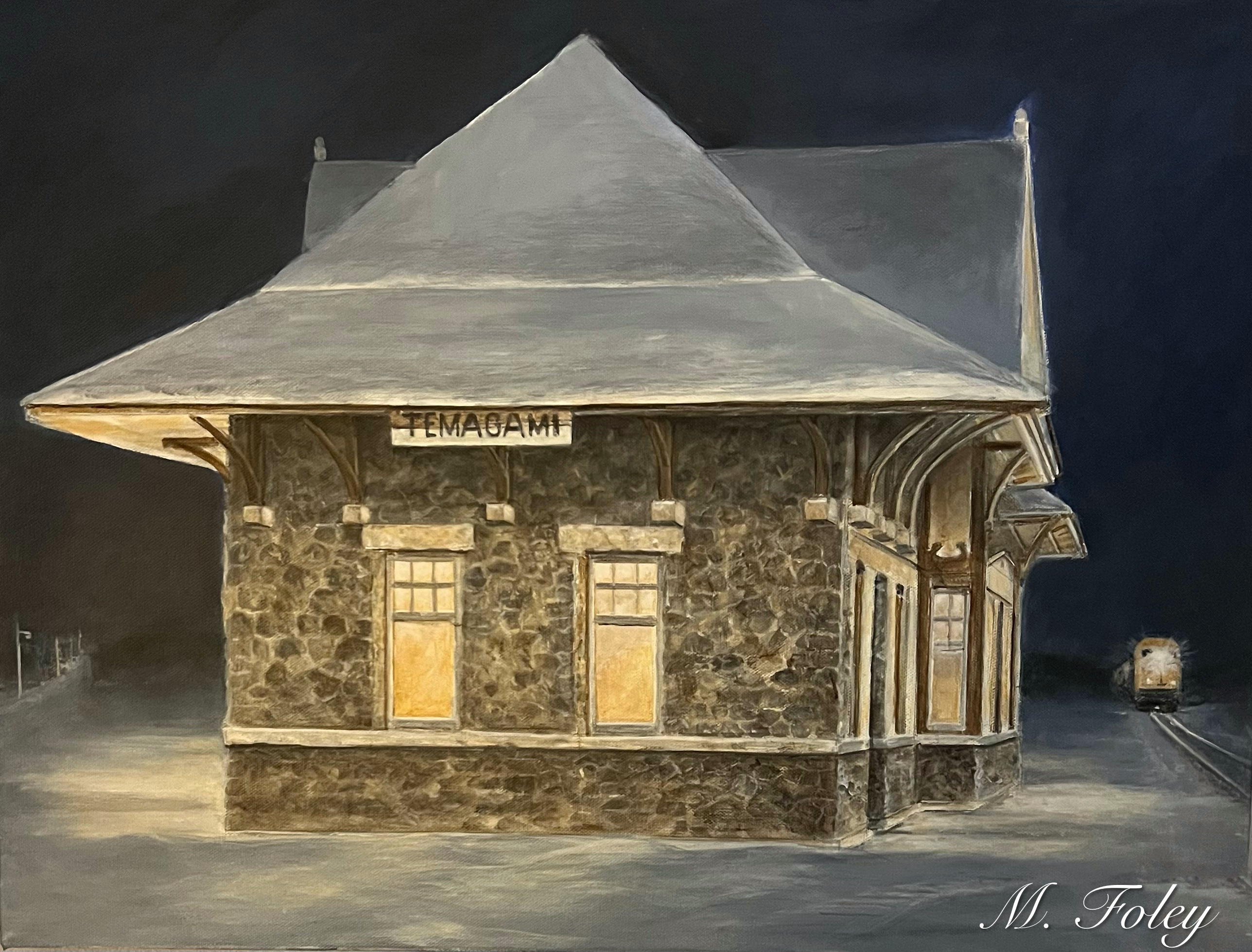 Temagami Train Station painting by Islandgirl · 365 Project