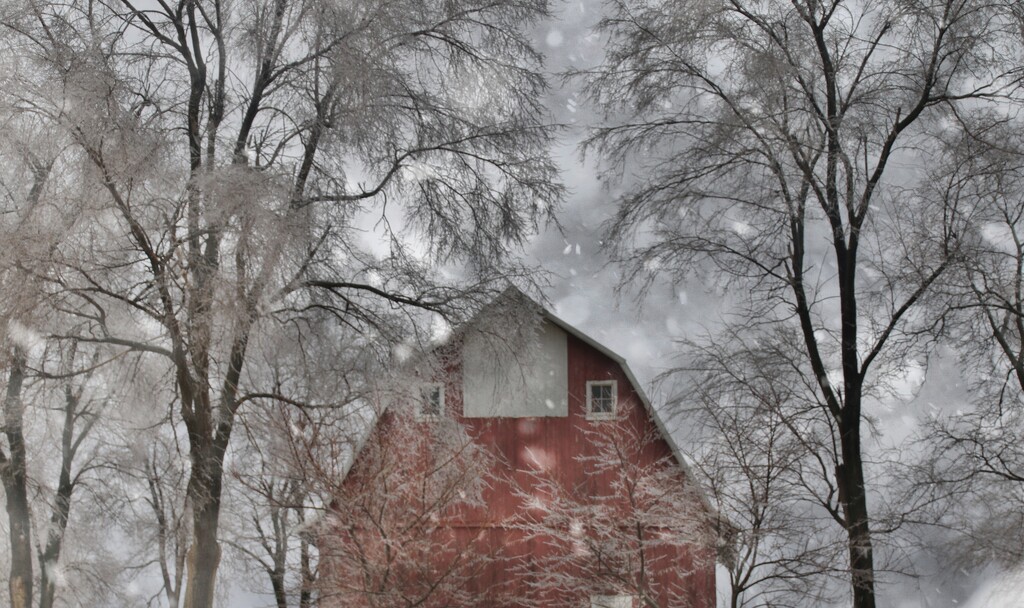 Red Barn in Winter Weather by *lynn · 365 Project