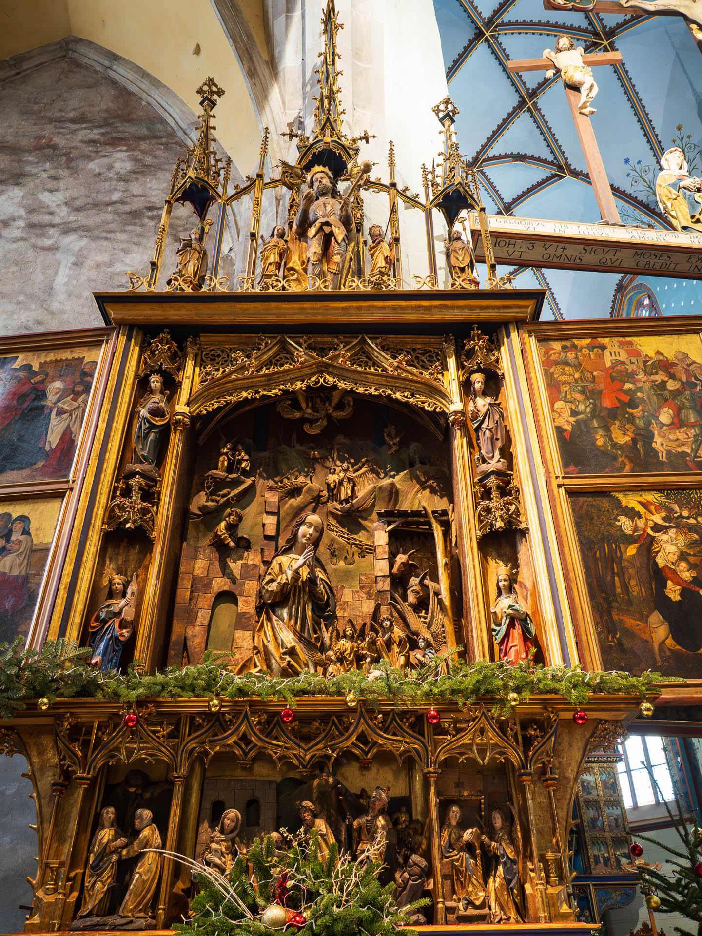 The tabernacle and predell of the altar of the Birth of Our Lord by ...